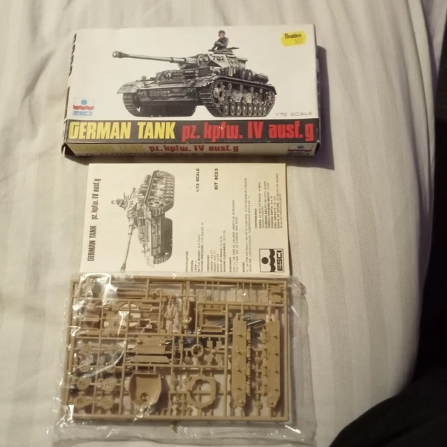 ESCI 1/72 SCALE German Pz. Kpfw. IV Ausf.G Tank model kit. Vintage ...