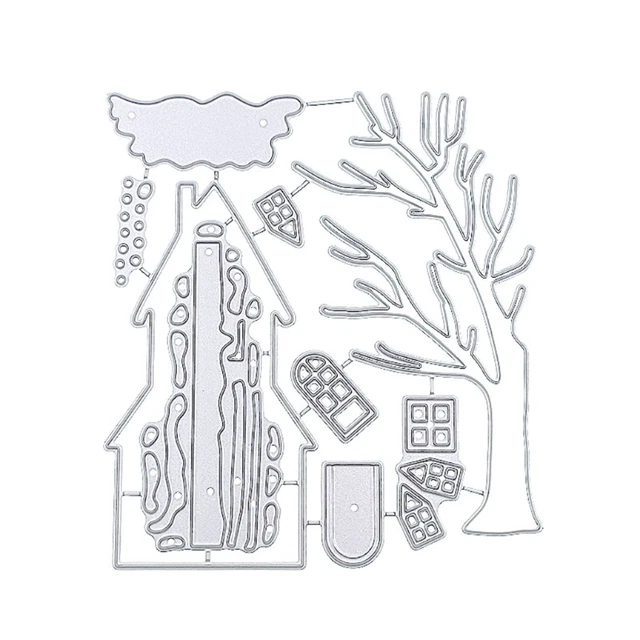 SNOW HOUSE CASTLE Metal Cutting Dies Stencil DIY Scrapbooking Album ...