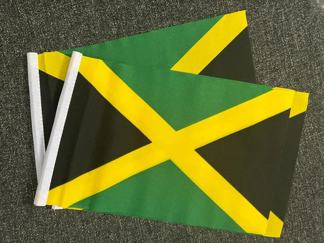 JAMAICA CARIBBEAN PACK of 4 Mini flags 22cm x 15cm FLAG 9x6 inches ...