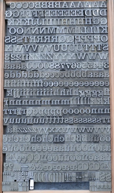 POLICE DE CARACTÈRES CLARENDON c64 plomb lettres typographie imprimerie ...