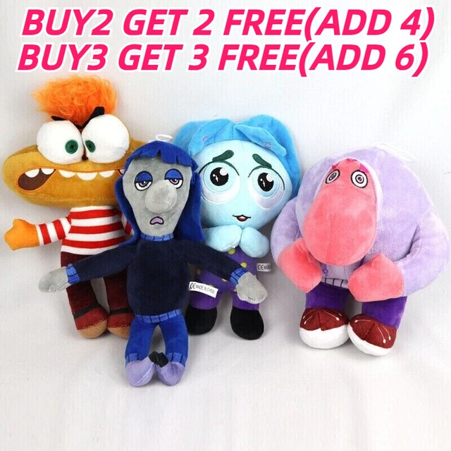 INSIDE OUT JOY Riley Anxiety Sadness Plush Toys Soft Stuffed Dolls Kids ...