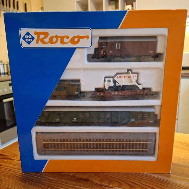 ROCO SPUR H0 44023, Wagenset "Bauzugwagen Heitkamp", DC, OVP EUR 106,00 ...