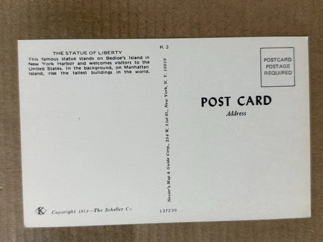 POSTCARD NEW YORK City NY NYC Skyline Statue of Liberty World Trade ...