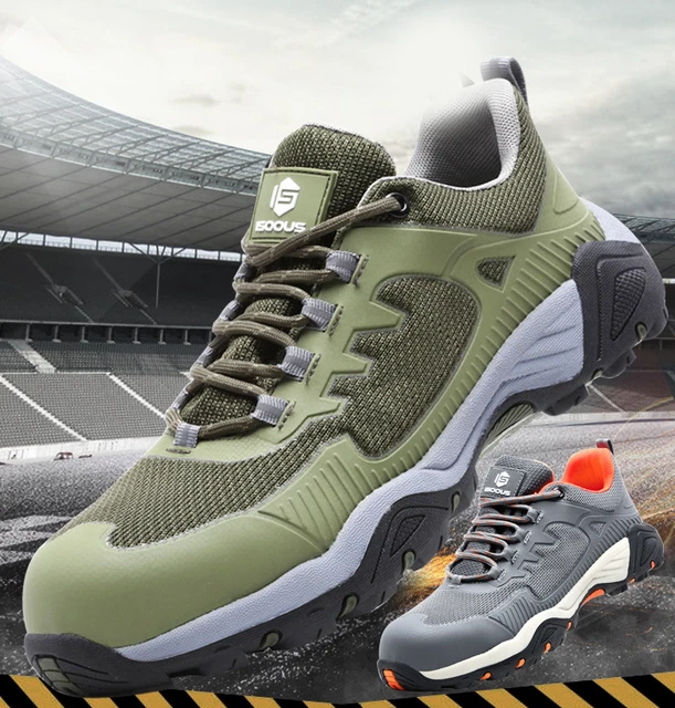 FLY WEAVING MENS Womens Leichtes Safety Shoes Steel Toe Cap Work Boots ...