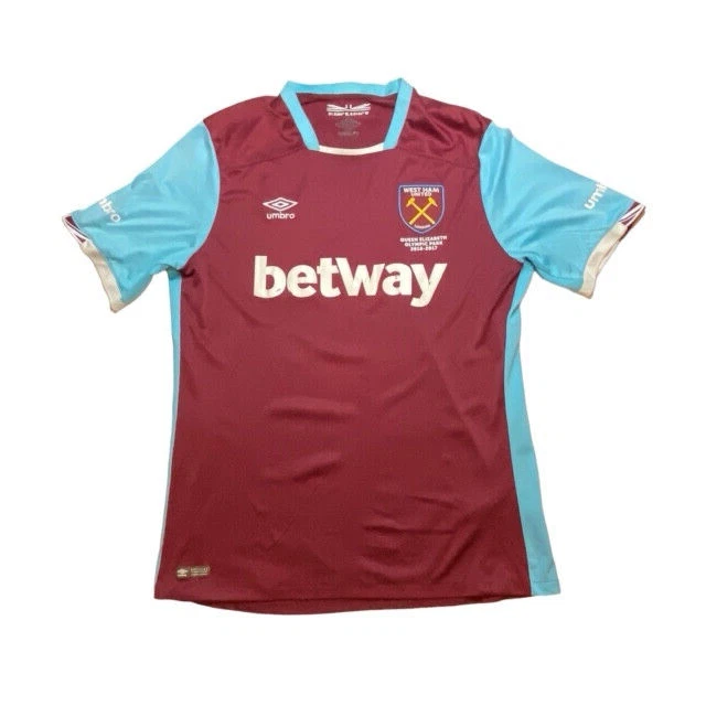 WEST HAM UNITED Umbro Queen Elizabeth Olympic Park 2016-2017 Home Shirt ...