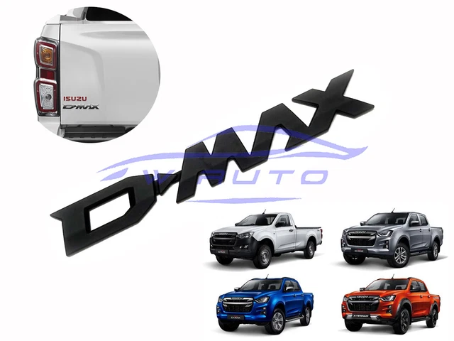 MATTE BLACK D-MAX Tailgate Rear Logo Badge Sticker For Isuzu Dmax 2021 ...