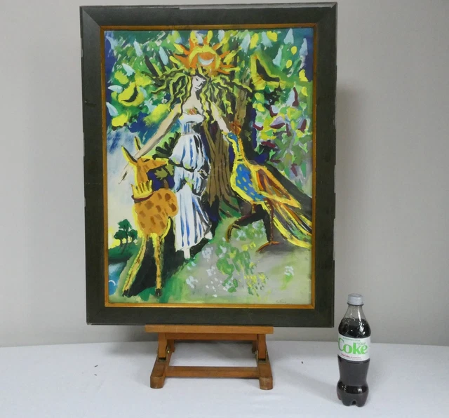 ORIGINAL FAY PEARCE Mid 20th C Impressionist Female Gouache Painting ...