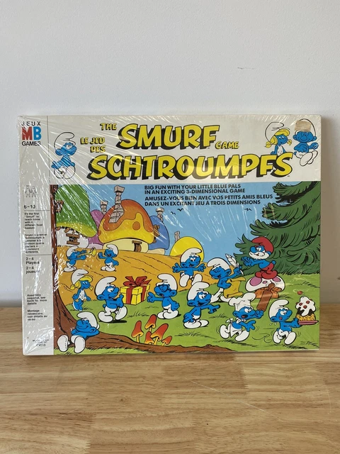 VINTAGE THE SMURF Game Schtroumpfs 1981 Milton Bradley 3D Board Game ...