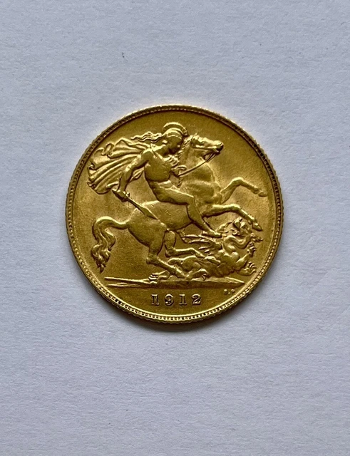 1912 HALF SOVEREIGN George V Gold Bullion Coin £238.00 - PicClick UK