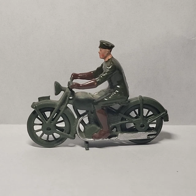 BRITAINS TOY SOLDIER Motorcycle Dispatch Rider 1791 Vintage Antique ...