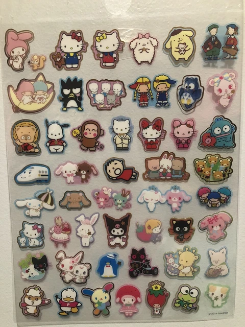 SANRIO 50 CHARACTERS Sticker Sheet Large Rare Vintage Htf $13.50 ...