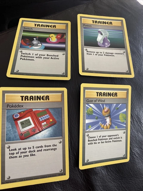 POKEMON TRAINER CARDS: Potion/Switch/ Pokedex/Gust Of Wind £5.00 ...