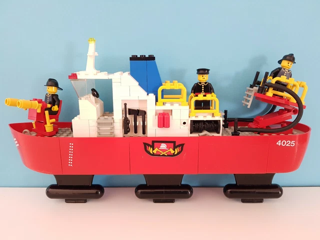 LEGO 4025 - Bateau des pompiers - complet ancien vintage 1982 EUR 32,90 ...