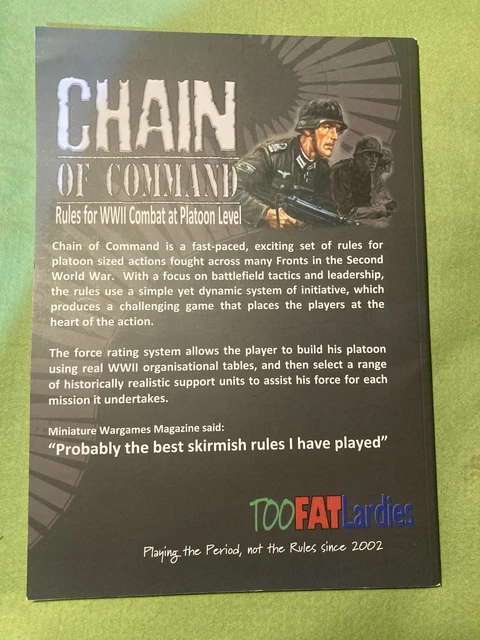 CHAIN OF COMMAND Rulebook (1st Edition) by Too Fat Lardies £10.26 ...