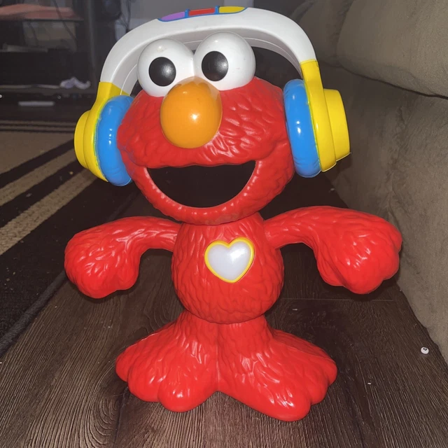SESAME STREET &LET'S Dance" Musical ELMO With Headphones Sings, Talks ...