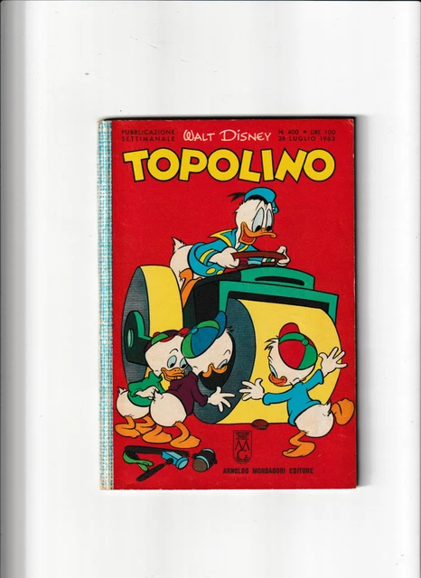 TOPOLINO LIBRETTO numero 400 walt dysney mondadori editore 1963 con ...