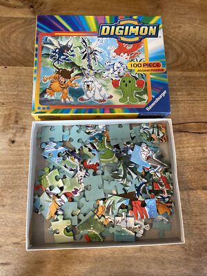 RAVENSBURGER DIGIMON DIGITAL Monsters 100 Piece Jigsaw Puzzle Vintage ...