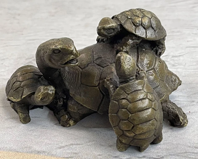 WONDERFUL BRONZE SEA Turtle SCULPTURE FIGURINE STATUE ART LIMITED ...