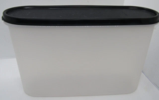 VINTAGE TUPPERWARE BLACK Lidded Modular Storage Container, 2401B-1. $14 ...