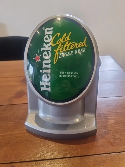 HEINEKEN DRAUGHT BEER Font Lager Home Bar Top Vintage Mancave £25.00 ...