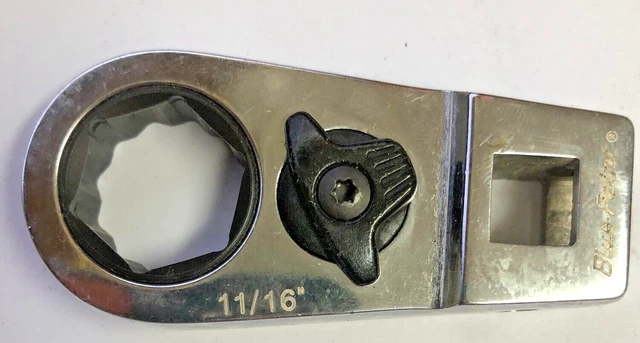 BLUE POINT BFCR22 SAE 11/16" Ratcheting Crowfoot Wrench 3/8"dr 12pt ...