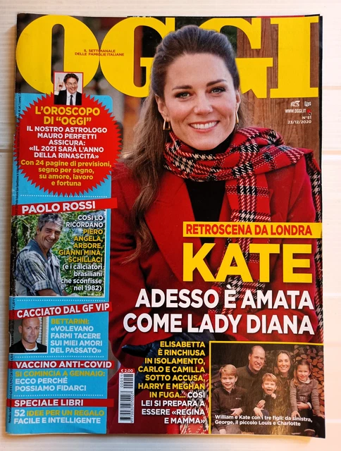 OGGI 51 2020 Kate Middleton Paolo Rossi Maradona Berrettini Conte ...
