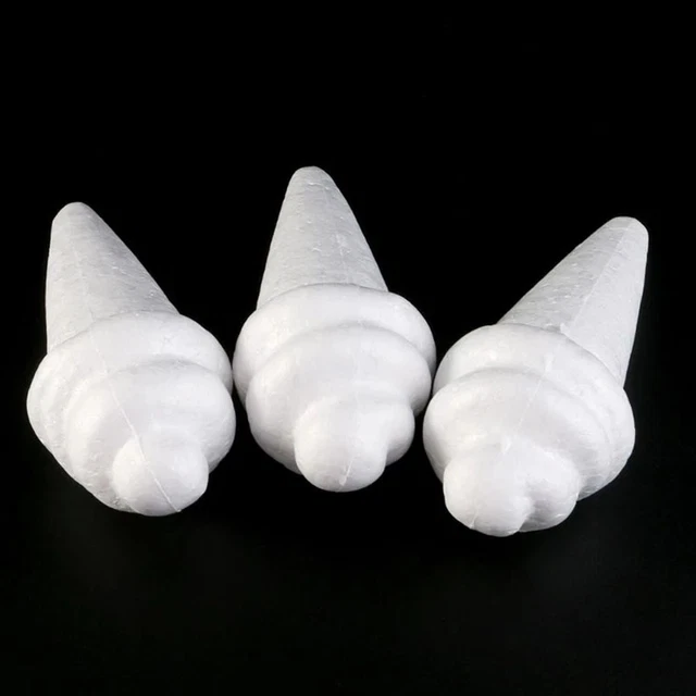 15PCS FOAMS ICE Cream Cone Model Blank Ice Cream Unfinished Ice Cream ...