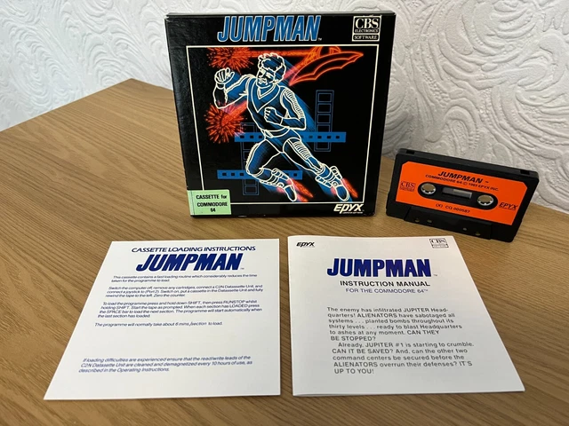 WORKING BOXED EPYX Jumpman Commodore 64 Game - Ultra Rare!! -😎Premium ...