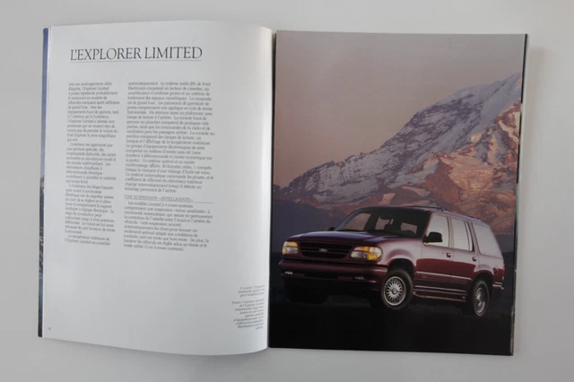 1995 FORD EXPLORER Dealer Brochure - French - Canada $12.00 - PicClick CA