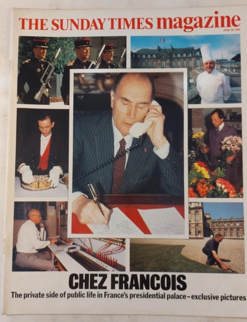SUNDAY TIMES MAGAZINE 30th June 1985 Mitterrand's Palace, Sir Peter ...