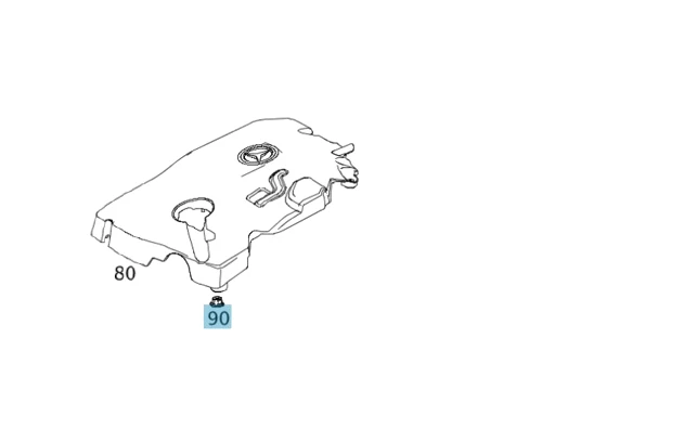 GENUINE MERCEDES-BENZ OM642 Engine Cover Ball Joint Mount A6420910350 £ ...