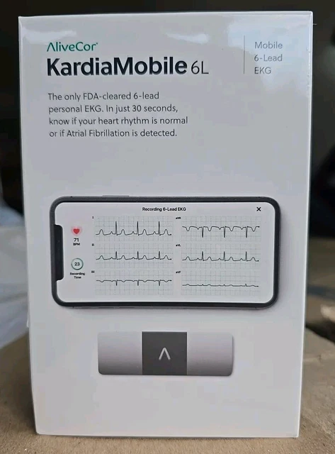 ALIVECOR AC-019-NUA-A KARDIAMOBILE 6L Personal EKG Heart Monitor $39.40 ...