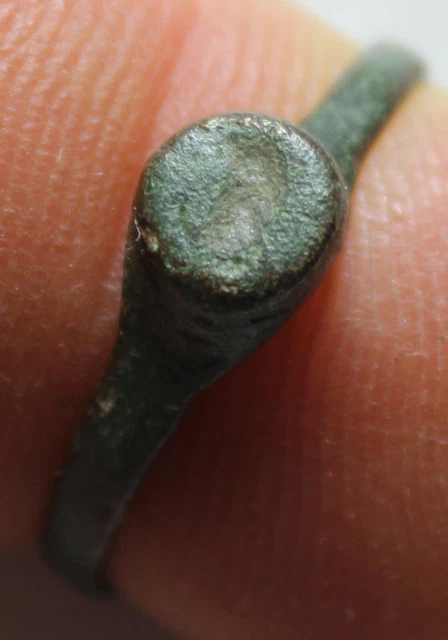 RARE GENUINE ANCIENT Roman Seal ring artifact intact size 9 US EUR 13 ...