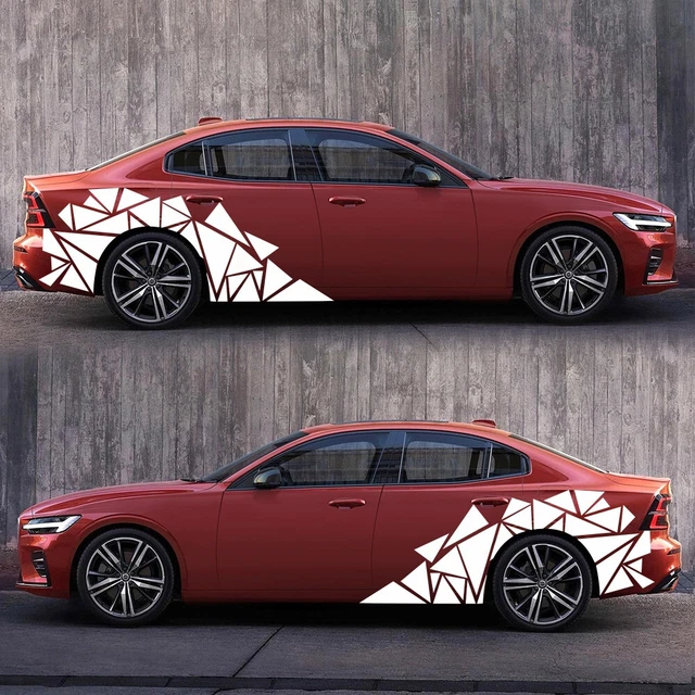 CAR BODY SIDE Fender Vinyl Decals Stickers Freestanding Triangle ...