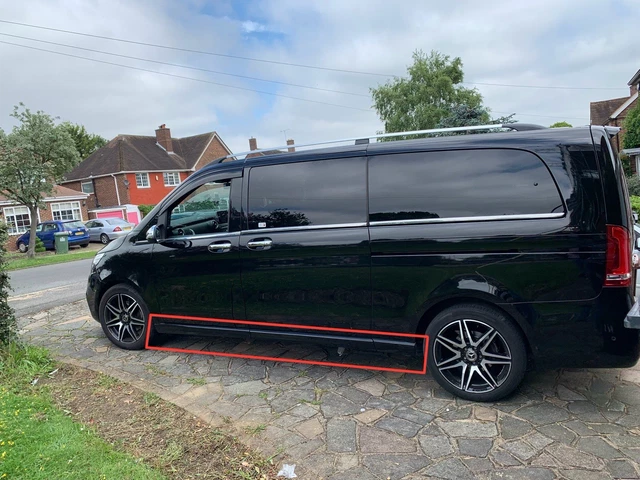 SIDE SKIRT MERCEDES V-Class, Vito W447 2016-2023 Black Shiny £245.00 ...