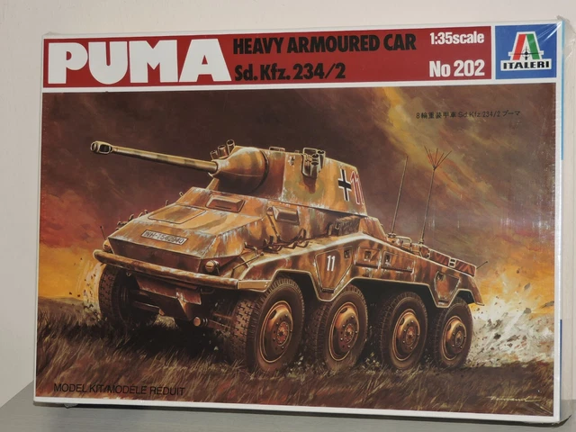 PUMA HEAVY ARMOURED Car Sdkfz 234/2 Italeri 1/35 Kit no. 202 £26.10 ...