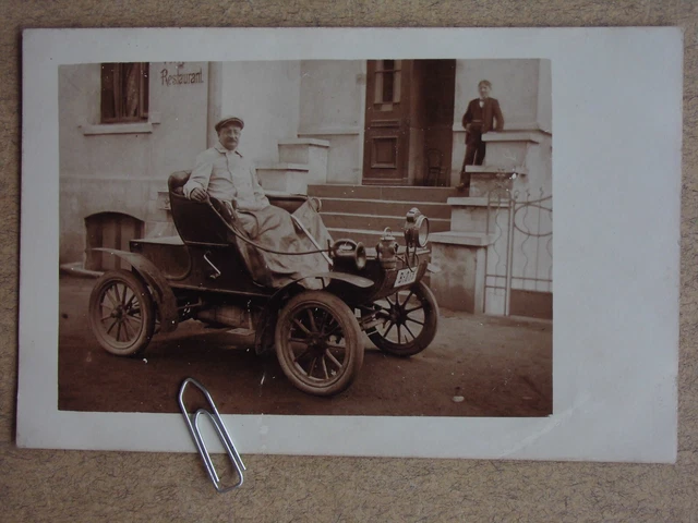CYCLONETTE 1912 AUTO Motorrad PKW Fahrzeug Restaurant Original Foto ...