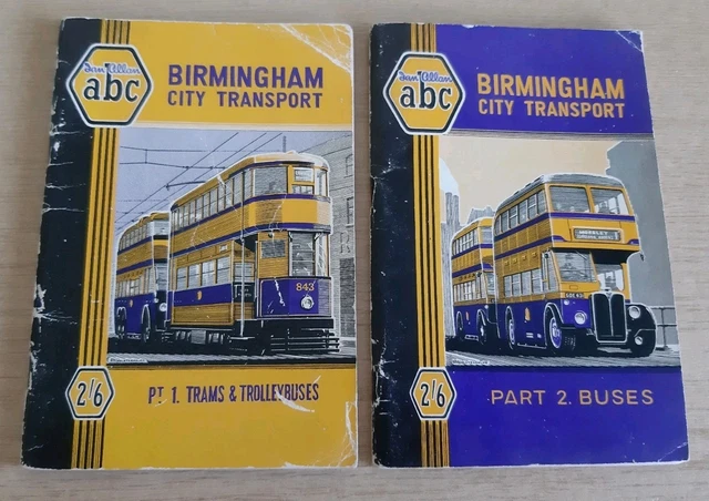 2 X ABC Birmingham City Transport Trams Trolleybuses Buses Books No Underlining £9.99 - PicClick UK