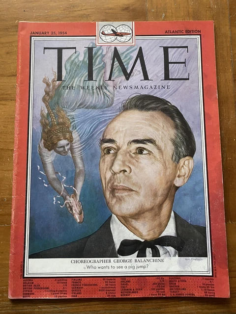 TIME MAGAZINE 1954 Choreographer George Balanchine Future Cars Rolex Ad ...