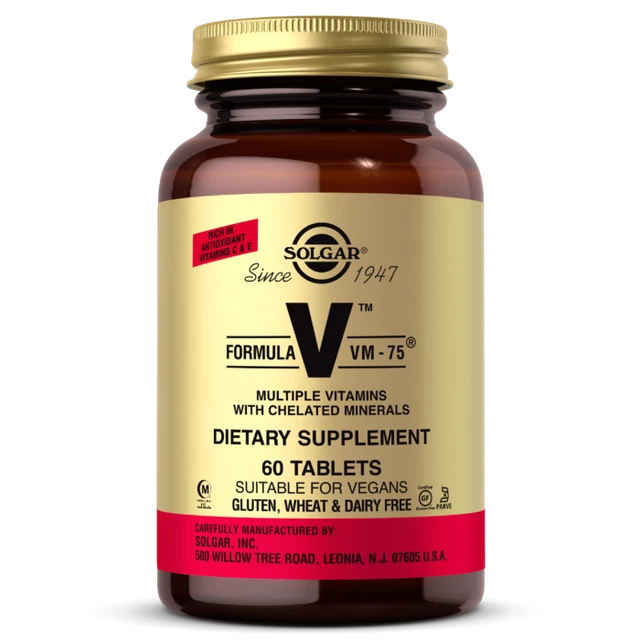 SOLGAR FORMULA VM-75 Powerfull Multivitamin Dietary Supplement 60 ...