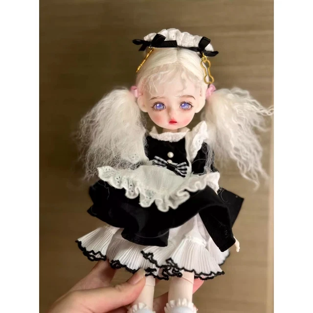 1/6 BJD DOLL Lovely Girl SD Ball Jointed Doll Eye Face Makeup Drudge ...