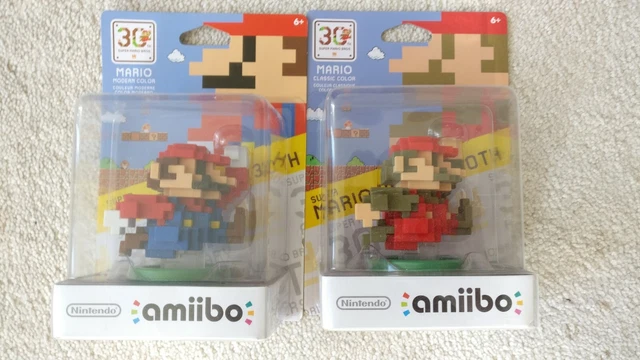 AUTHENTIC SUPER MARIO 30th Anniversary Amiibo Classic color + Modern ...