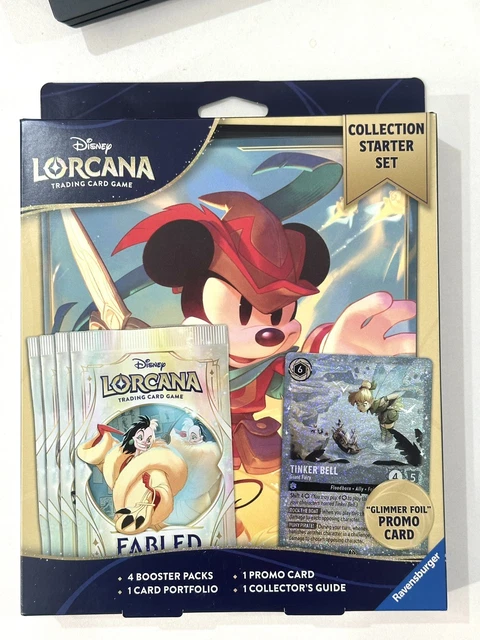 DISNEY LORCANA TCG Collection Fabled Starter Set Mickey + Tinkerbell ...