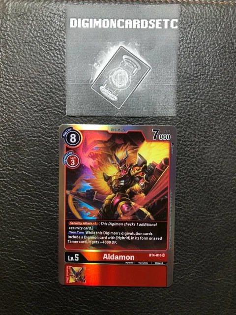 DIGIMON CARTE GAME BT4-016 Aldamon Sr Great Legend BT04 English NM EUR 2,65 - PicClick FR