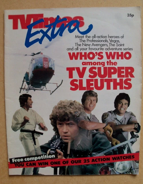 ITV TV TIMES EXTRA WHO'S WHO TV SUPER SLEUTHS 1979 - AVENGERS SAINT ...