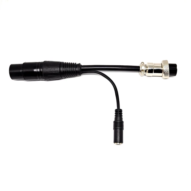 3-PIN XLR CONDENSER MIC to 8 Pin Round Adapter HS-03F for YAESU/TEN-TEC ...