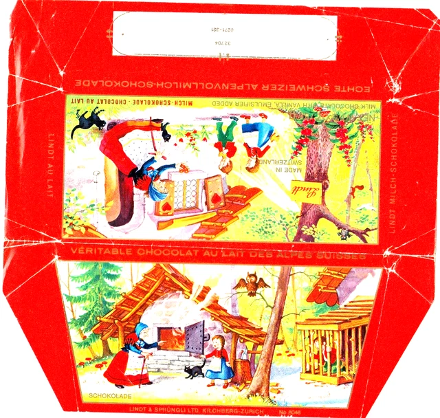 VINTAGE LINDT CANDY bar wrapper with hansel and gretel made in ...