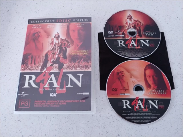RAN (DVD, AKIRA Kurosawa, Collectors 2-Disc Edition, 1985) AUS PAL $16. ...