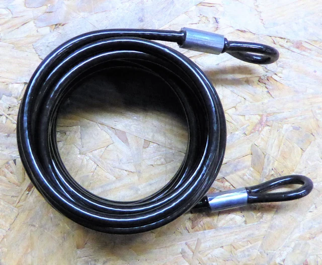 SANLO BLACK VINYL Galvanized Loop to Loop Coil Cable 12'Ft EUR 7,90 ...