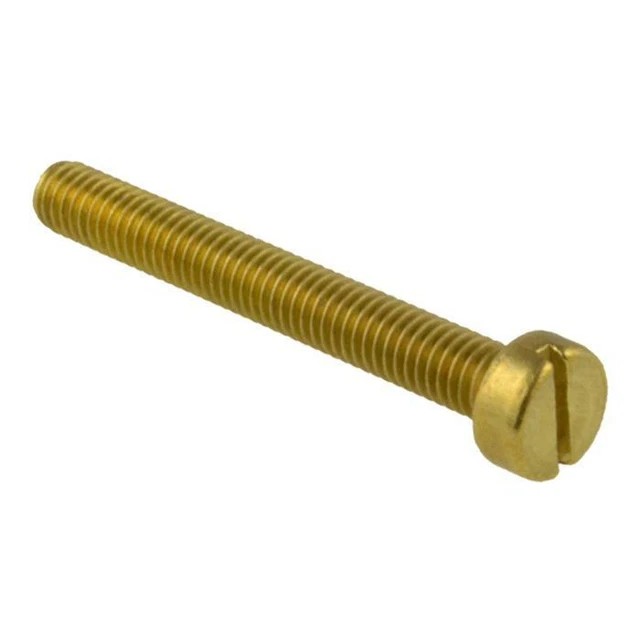 QTY 100 CHEESE Head Slot 4BA x 1-1/2" BRASS Machine Screw Bolt $80.00 ...